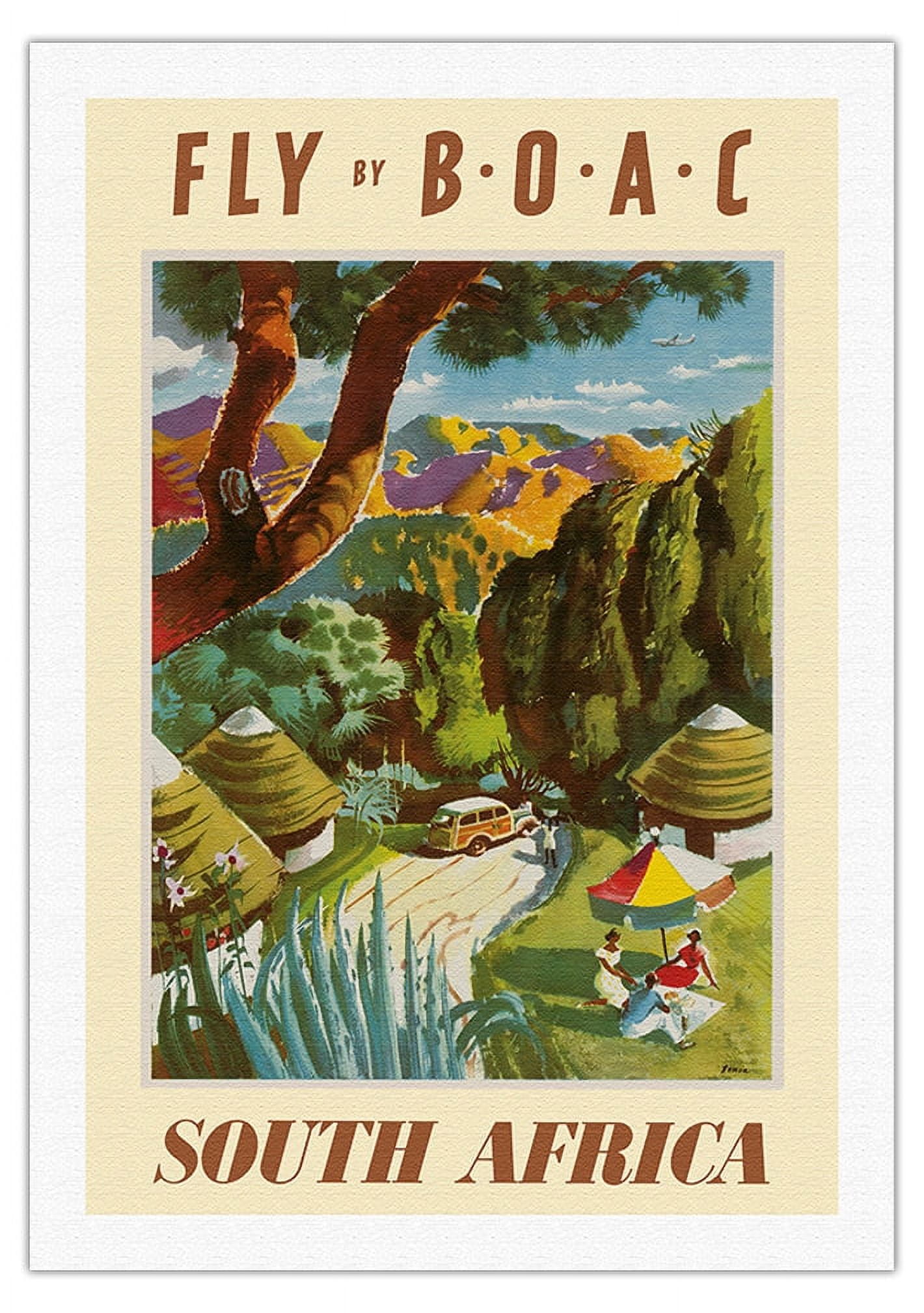 South Africa - Fly by BOAC (British Overseas Airways Corporation ...