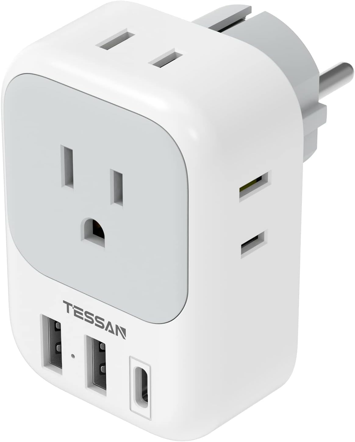 South Africa Power Adapter, Type M Plug Adaptor with 4 American Outlets ...