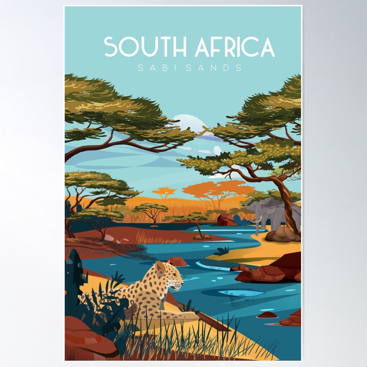 South Africa Sabi Sands Poster Poster Wall Art, Modern Wall Decor For ...