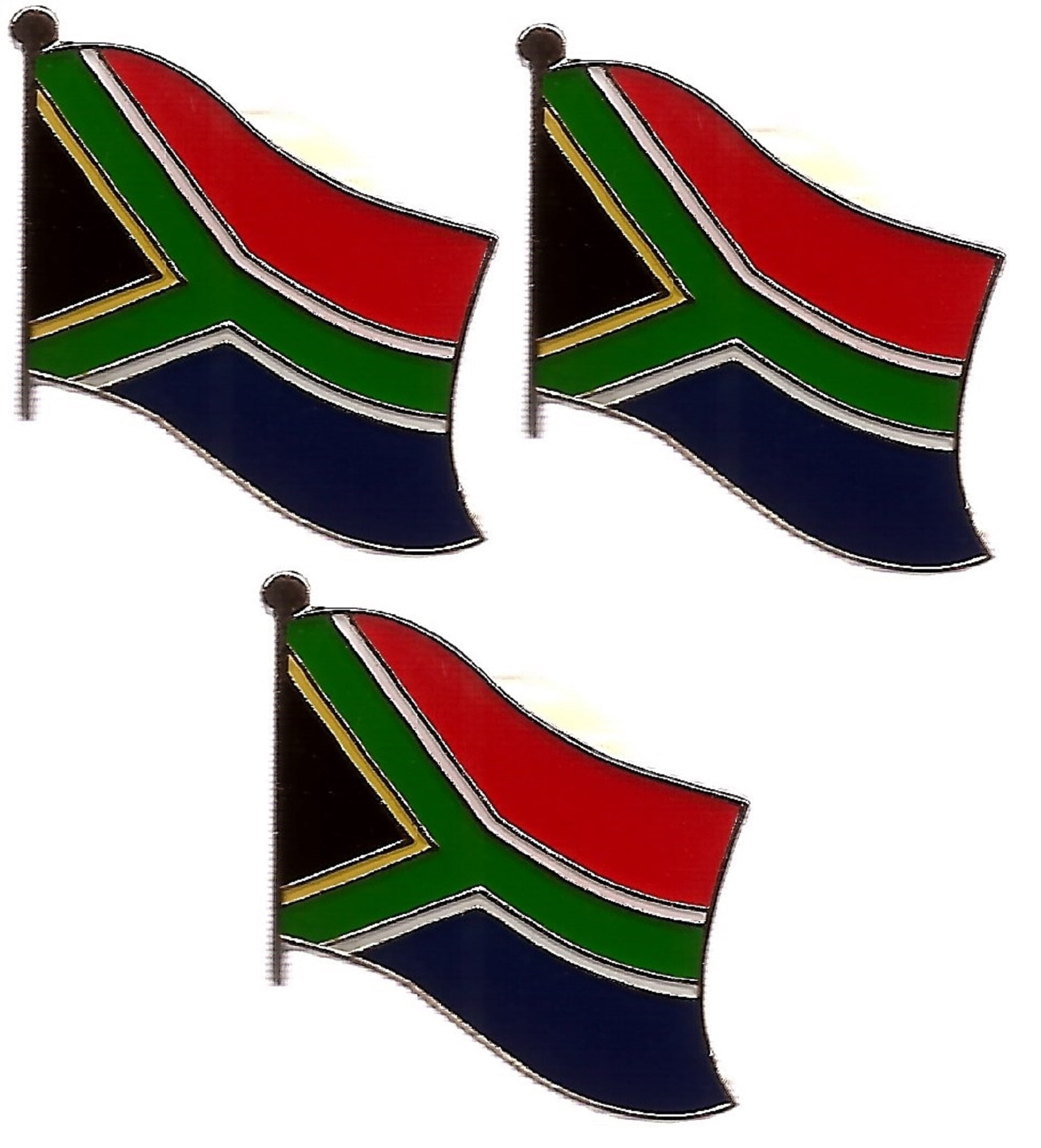 South Africa Single Flag Lapel Pins, Pack of 3 - Walmart.com