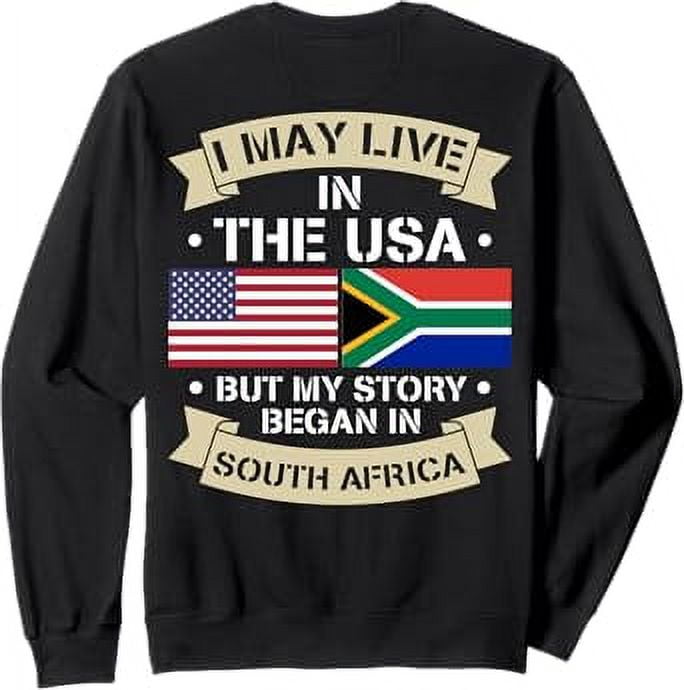 South African American Roots Proud USA American Flag Born Sweatshirt ...