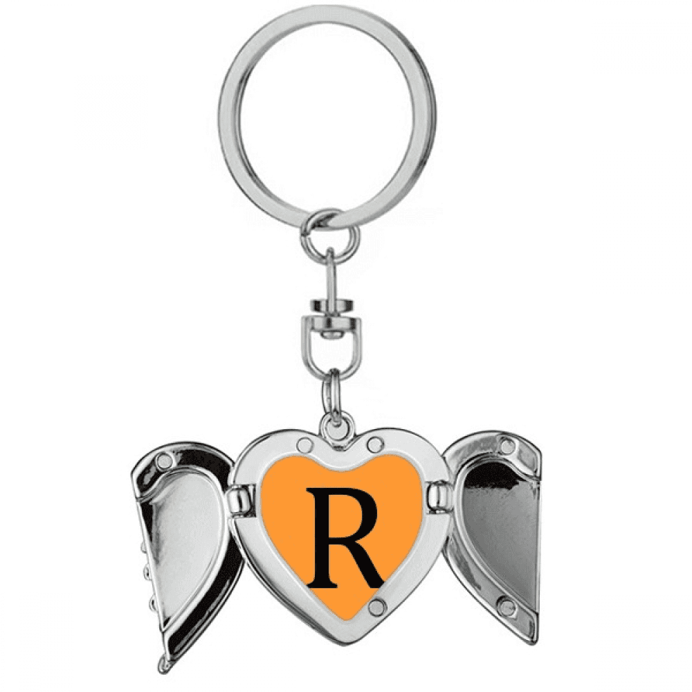 South African Currency Symbol Rand ZAR Heart Angel Wing Key Chain ...