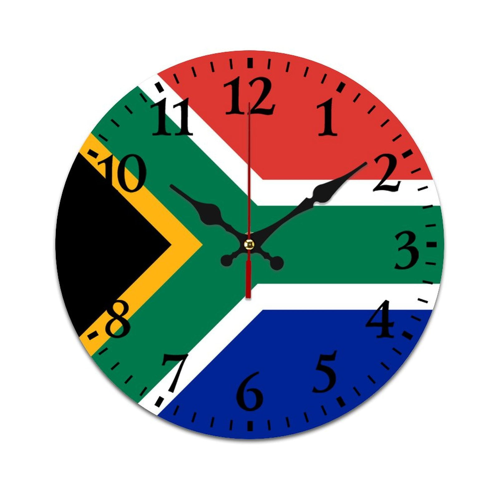 South African Flag Wall Clock Modern Design Clocks Wall Hanging Home ...