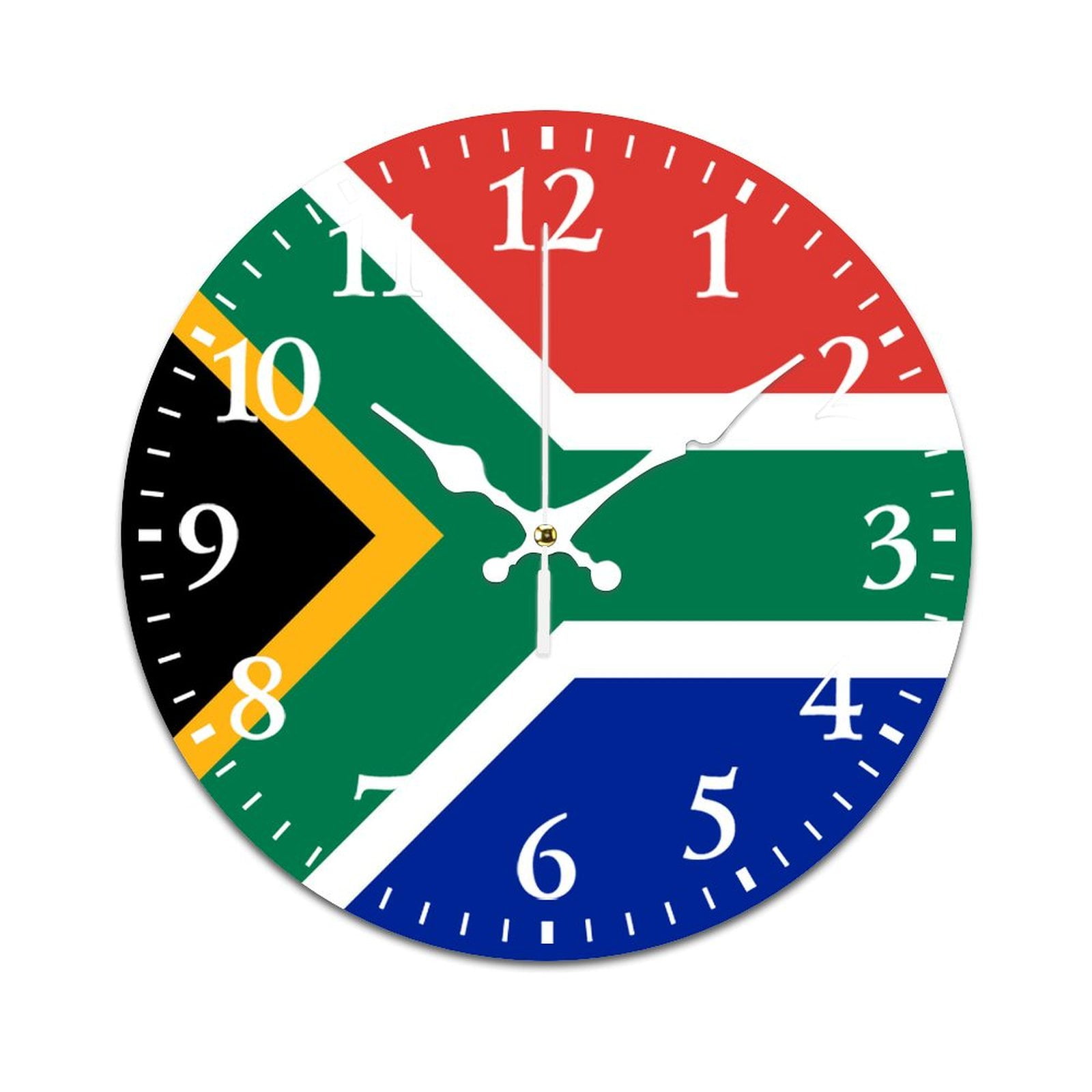 South African Flag Wall Clock Modern Design Clocks Wall Hanging Home ...