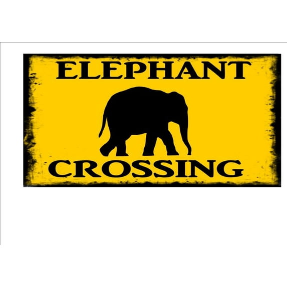 South African Style Road Sign Fun Road Sign Novelty Fun Elephant ...