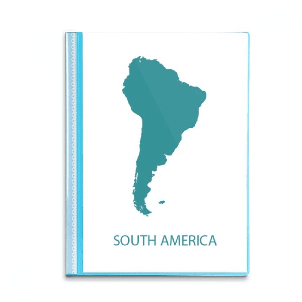 South America Continent Outline Map Book Sheet Protectors Portfolio ...