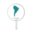 South America Continent Outline Map Plastic Round Handheld Fan ...