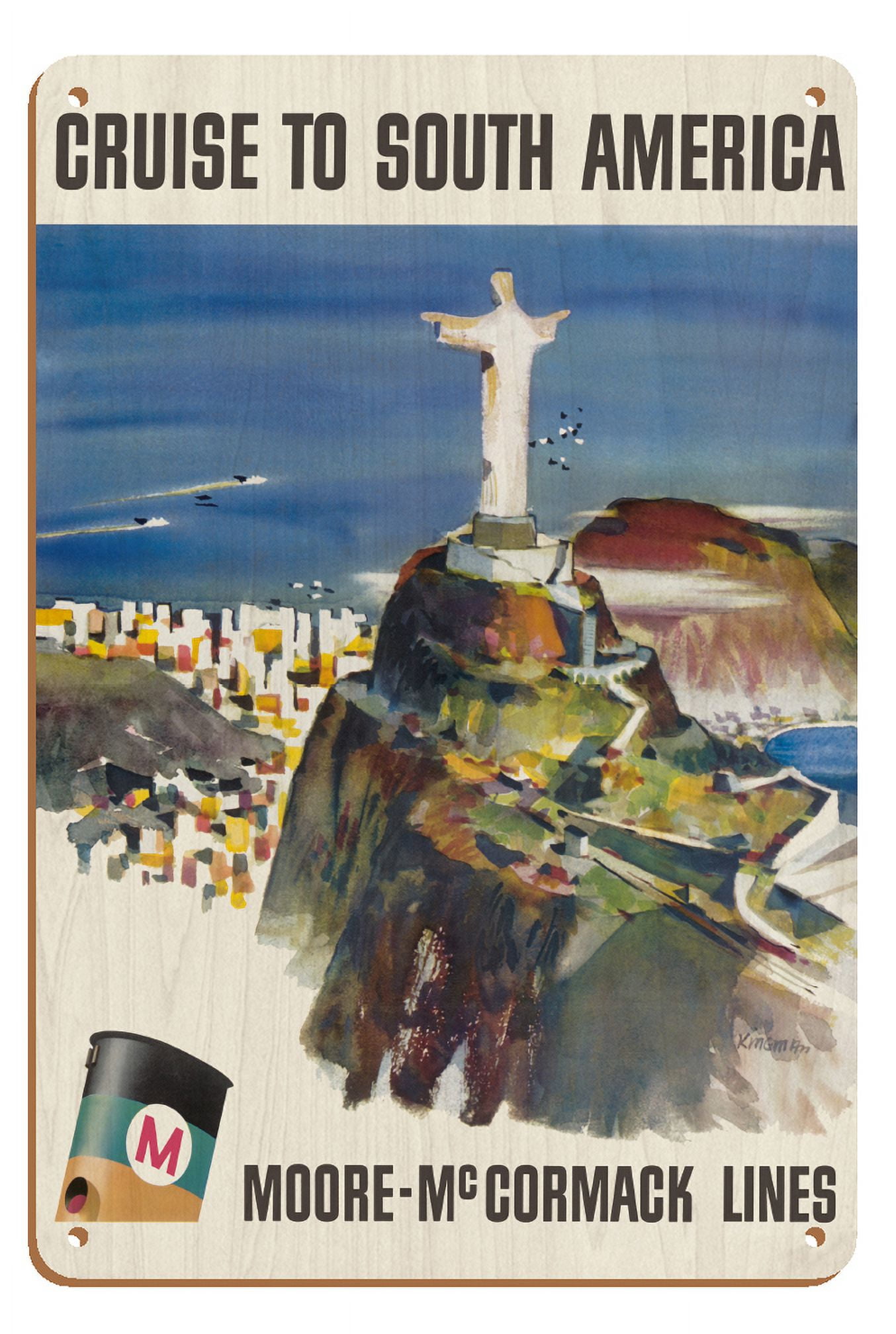 South America - Moore-McCormack Lines - Christ Redeemer - Rio Brazil ...