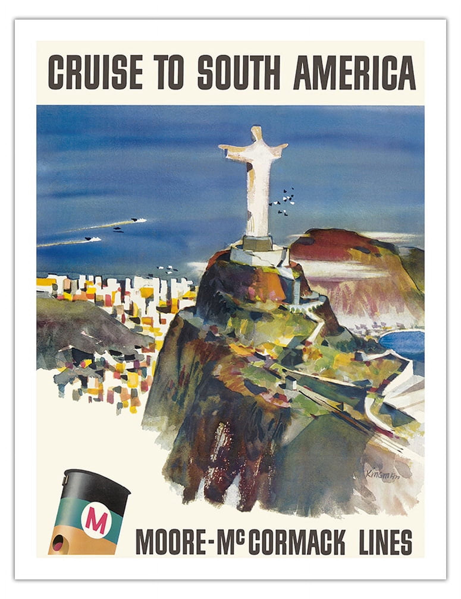 South America - Moore-McCormack Lines - Christ Redeemer - Rio Brazil ...