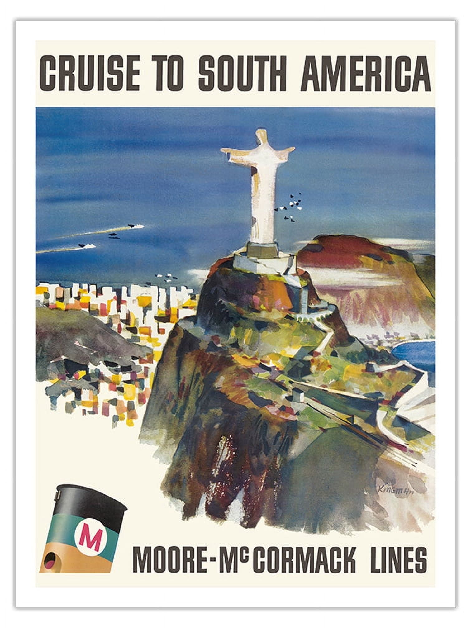 South America - Moore-McCormack Lines - Christ Redeemer - Rio Brazil ...