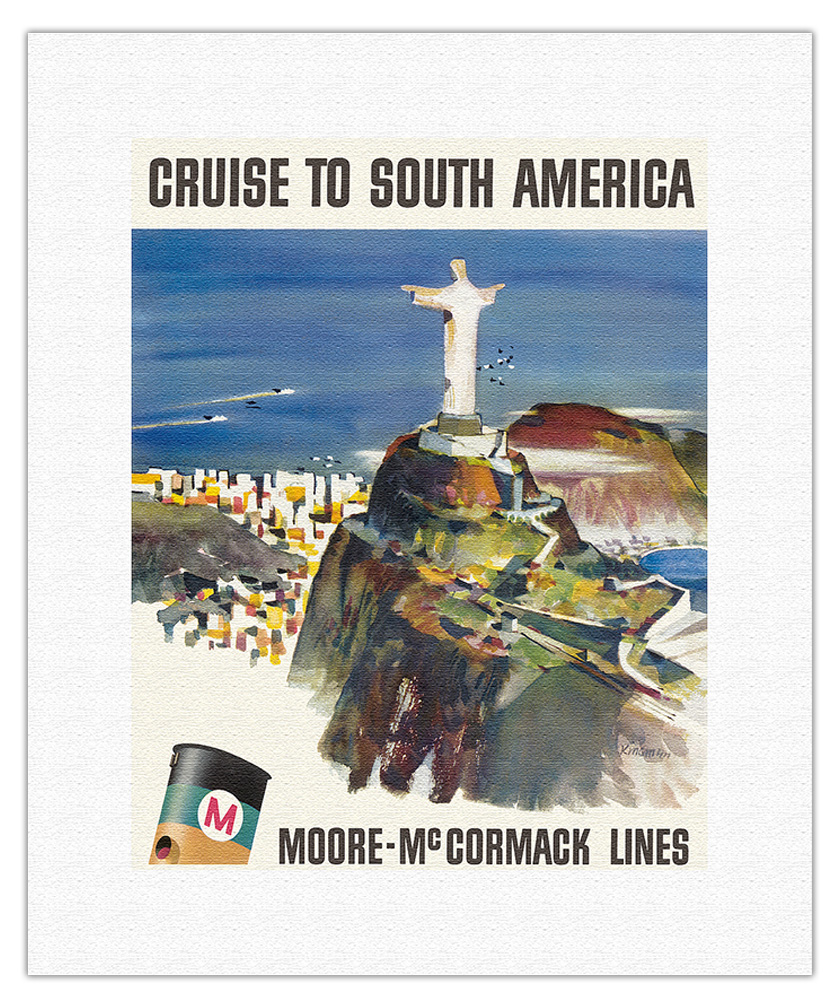 South America - Moore-McCormack Lines - Christ Redeemer - Rio Brazil ...