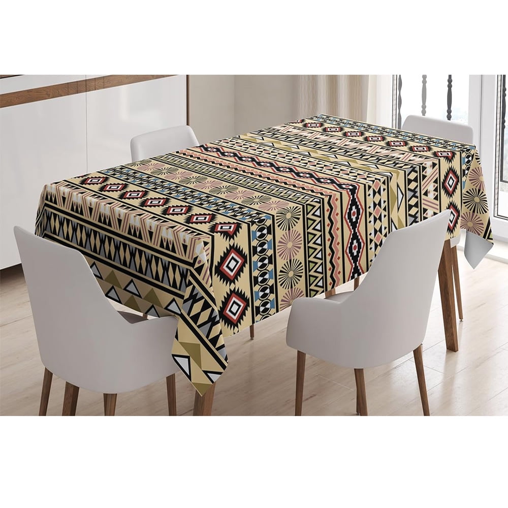 South American Culture Aztec Tribal Print Tablecloths Traditional Retro ...