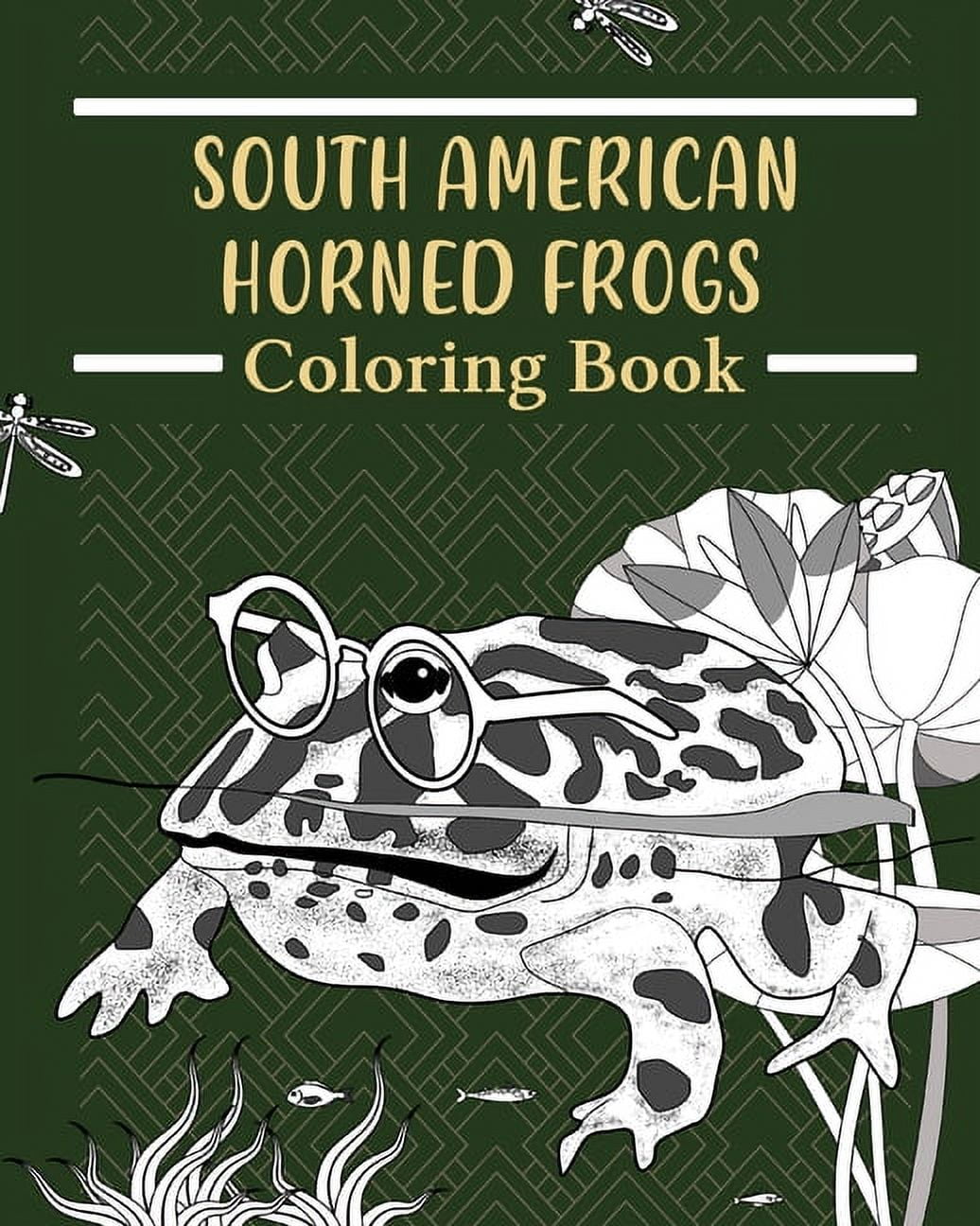 South American Horned Frogs Coloring Book: Amphibians Coloring Pages ...