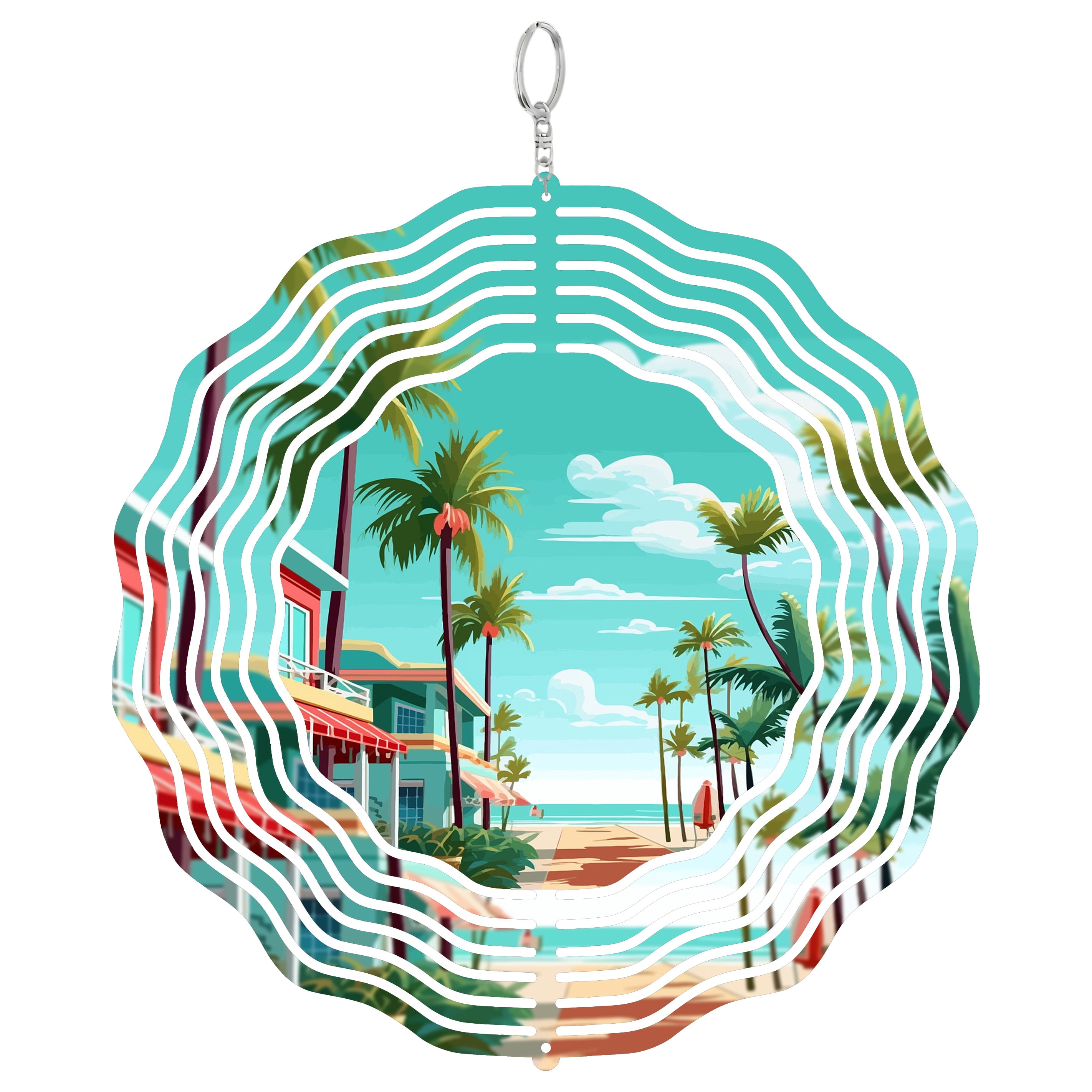 South Beach Texas 3D Wind Spinner Stainless Steel Kinetic Yard Art ...