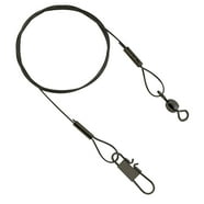 Mustad 45-Pound Wire Leader, Black, 6", 10 Pack - Walmart.com