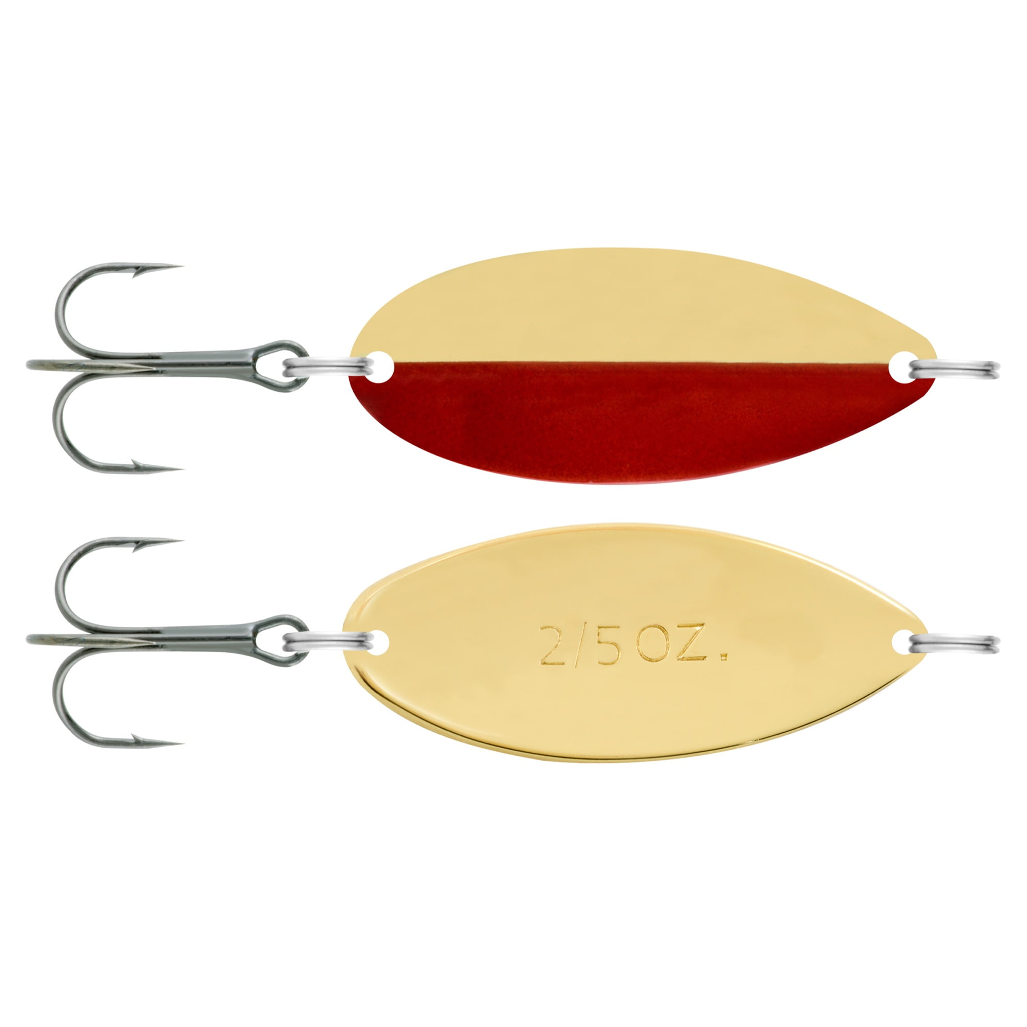 South Bend Kast-A-Way Shud-L-Spoon Freshwater Fishing Lure, Red Gold, 2 ...