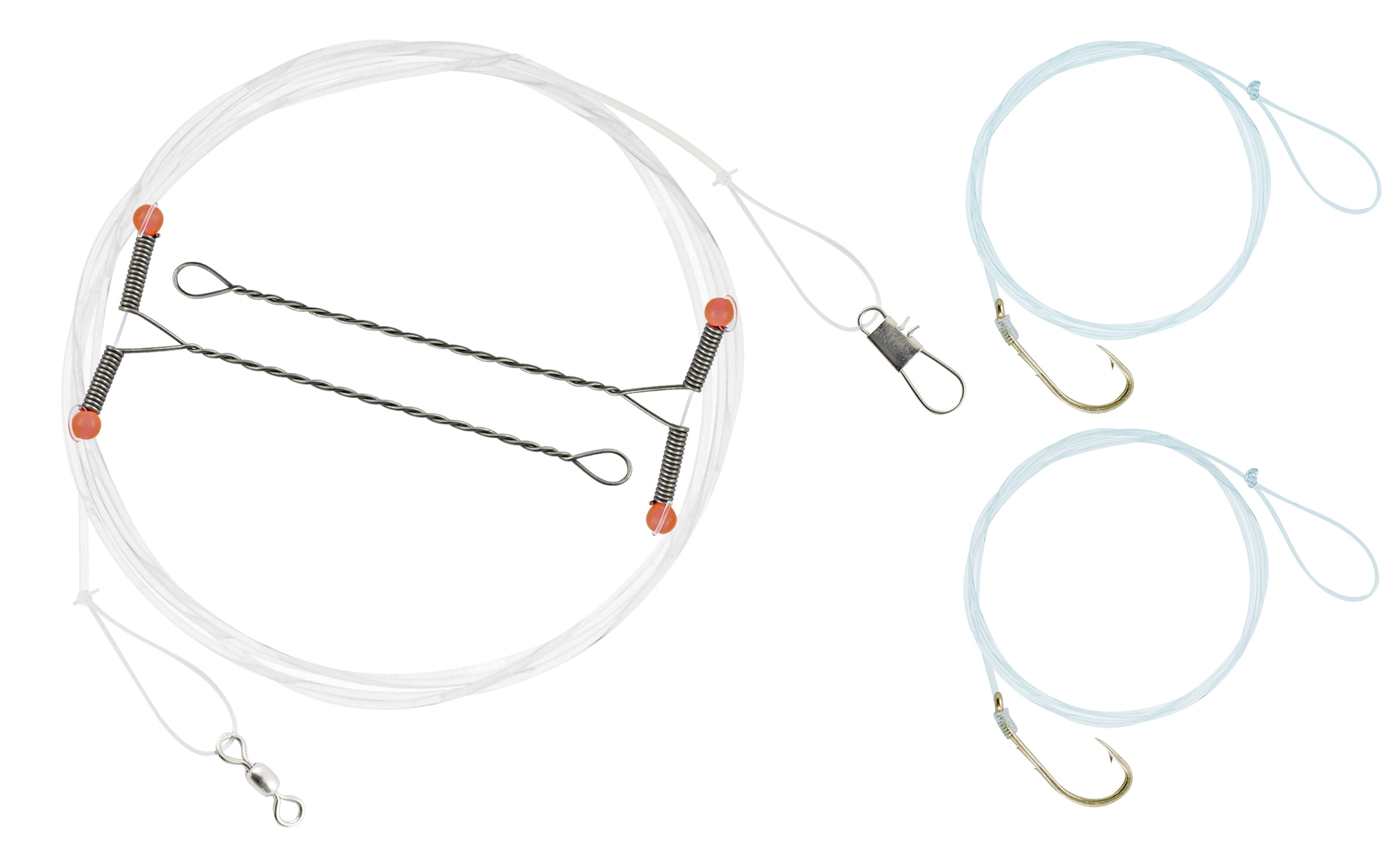 South Bend Salmon Egg & Worm Double Drop Trout Fishing Rig, Size 8 Hook ...