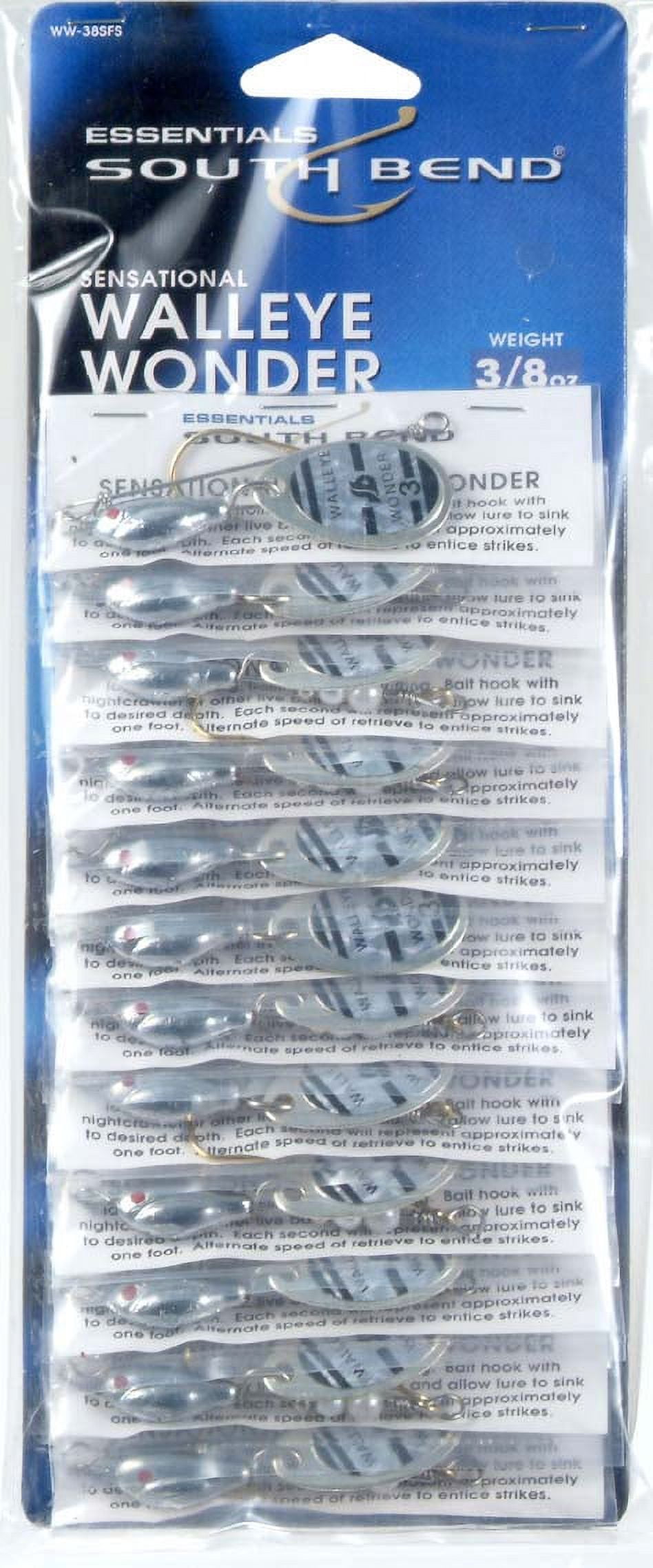 South Bend Walleye Wonder Fishing Spinner Lure, Silver, 3/8 oz, Drift ...