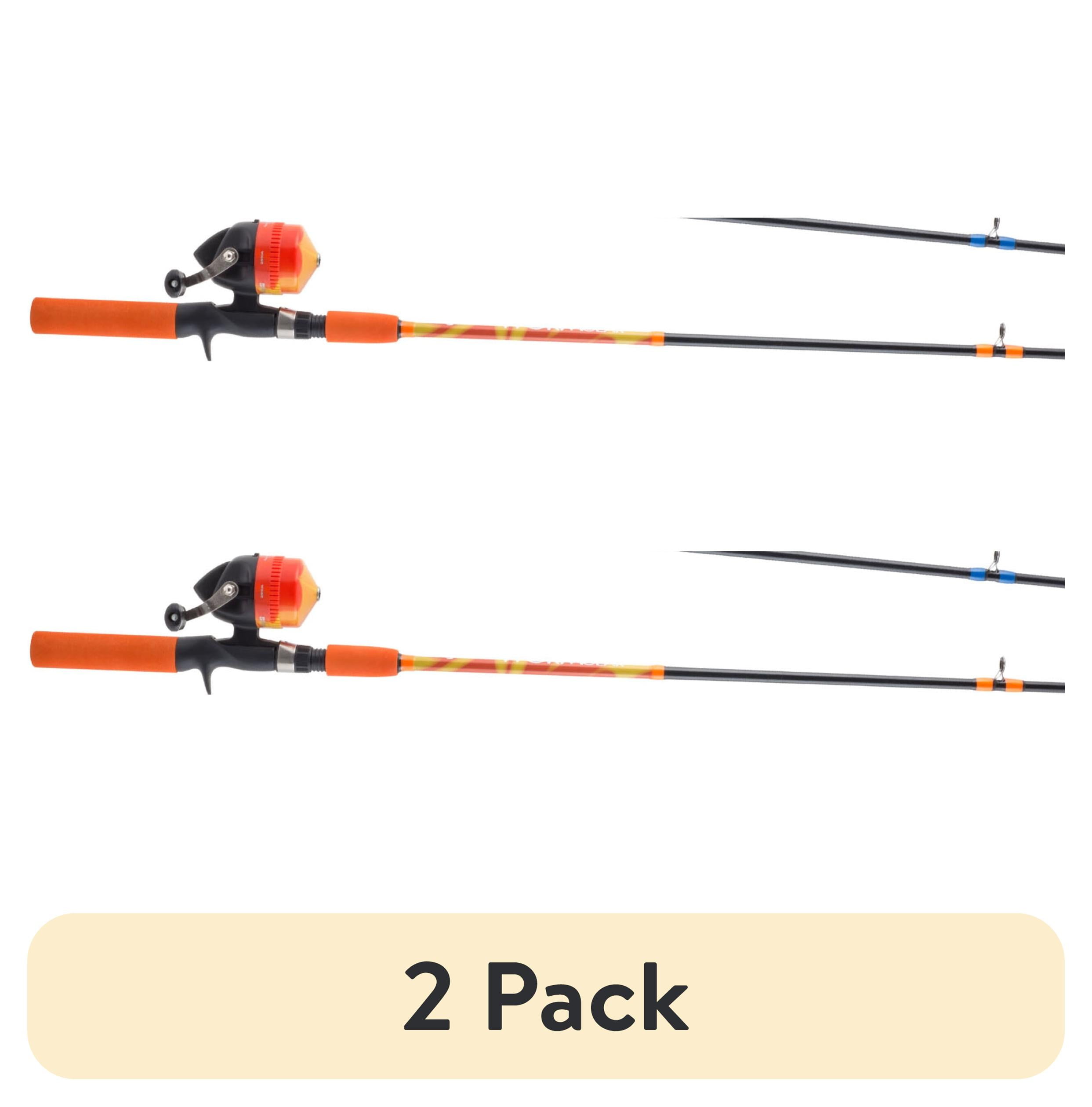 (2 pack) South Bend Worm Gear 2-Piece Graphite Spincast Fishing Rod and ...