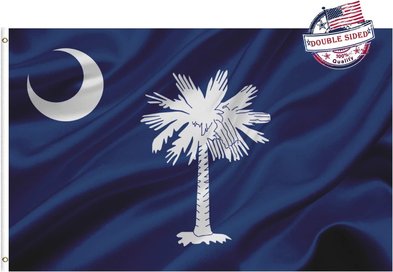 South Carolina Flag 3x5 Double Sided Embroidered- Heavy Duty South ...