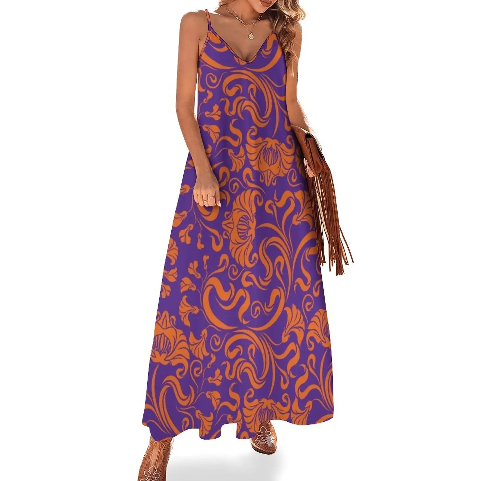 South Carolina - Floral Sleeveless Dress Dresses luxury evening dresses ...