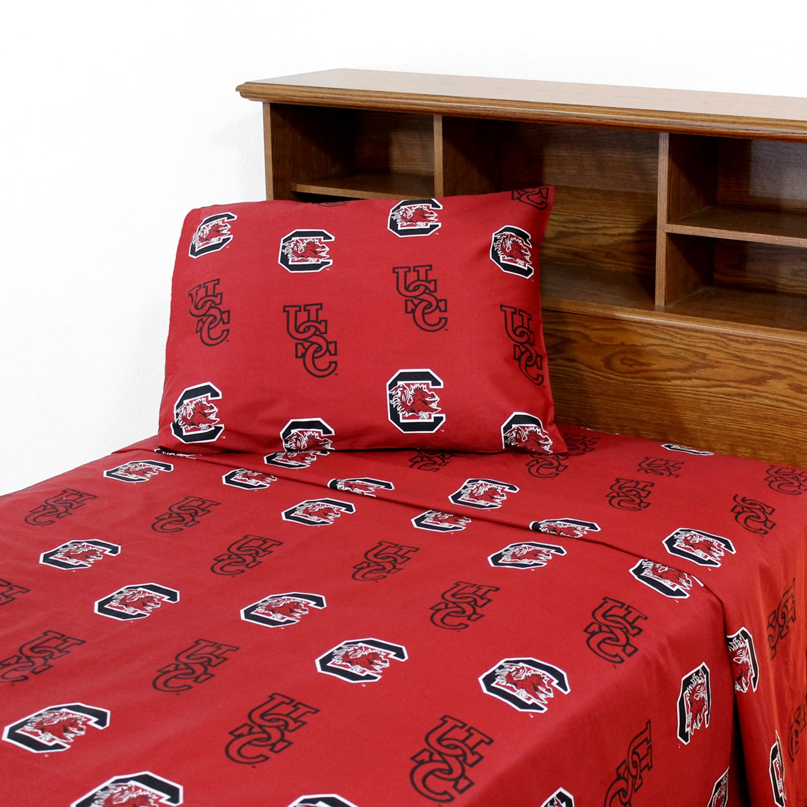 South Carolina Gamecocks 100% cotton, 3 piece sheet set - flat sheet ...