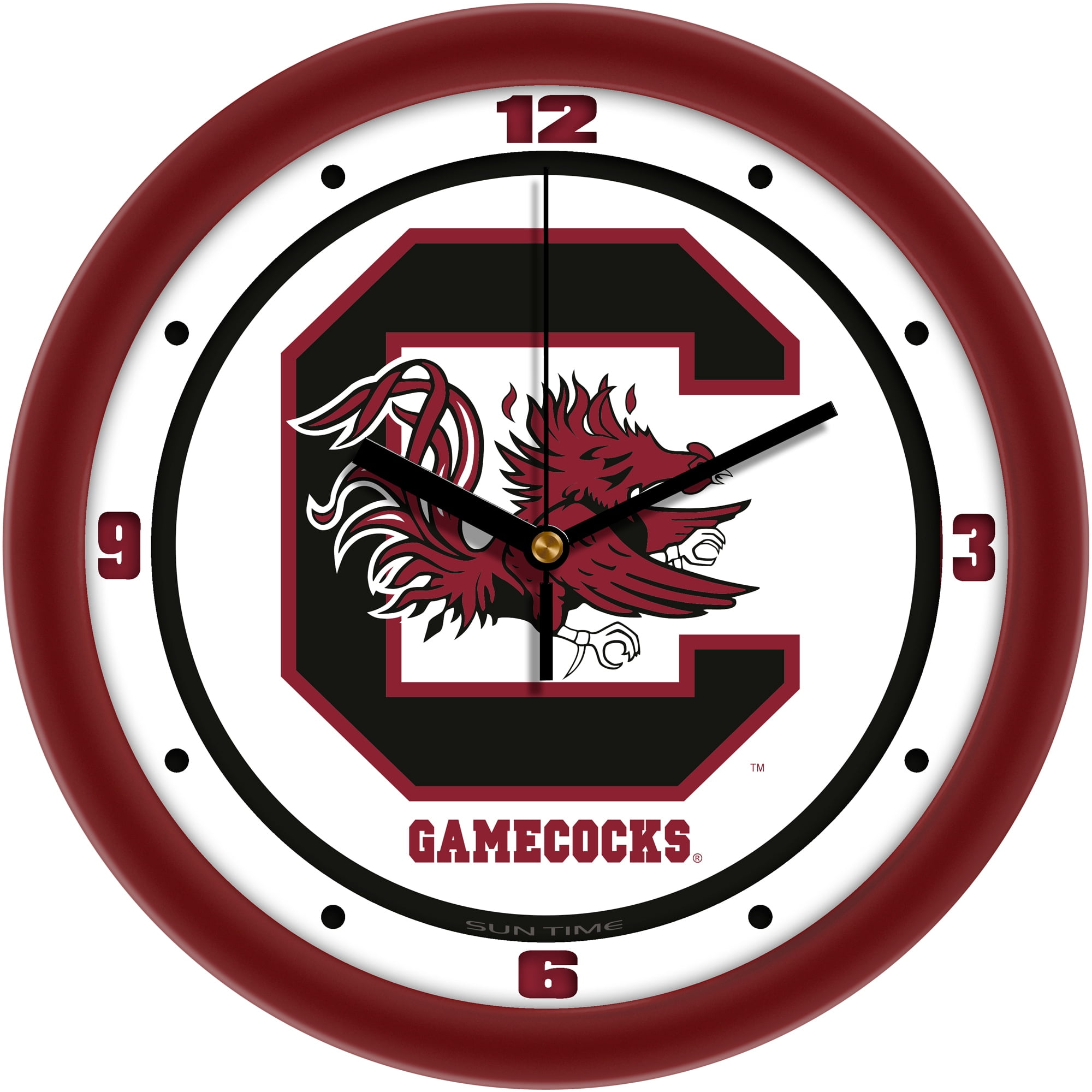 Suntime South Carolina Gamecocks 11.5'' Premium Glass Face Traditional ...