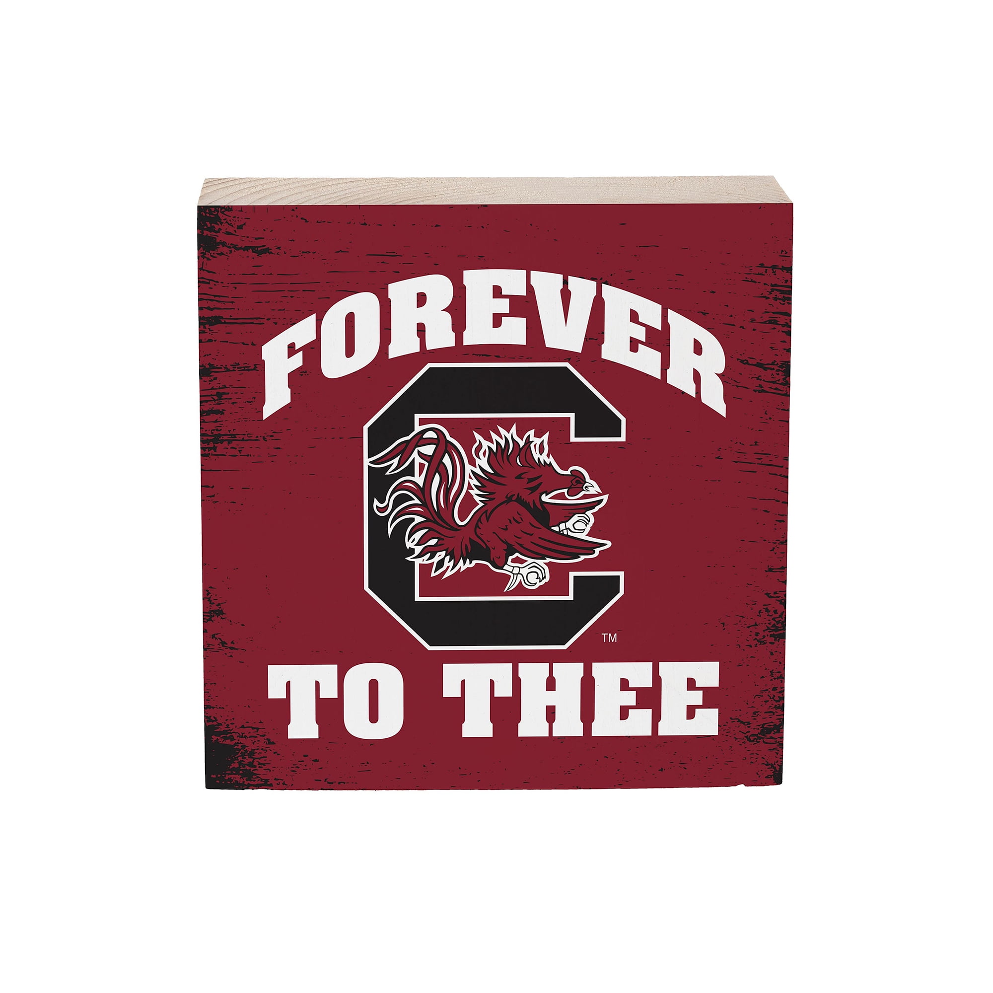 South Carolina Gamecocks 6" Square Fan Chant Wood Block Shelf Sign ...