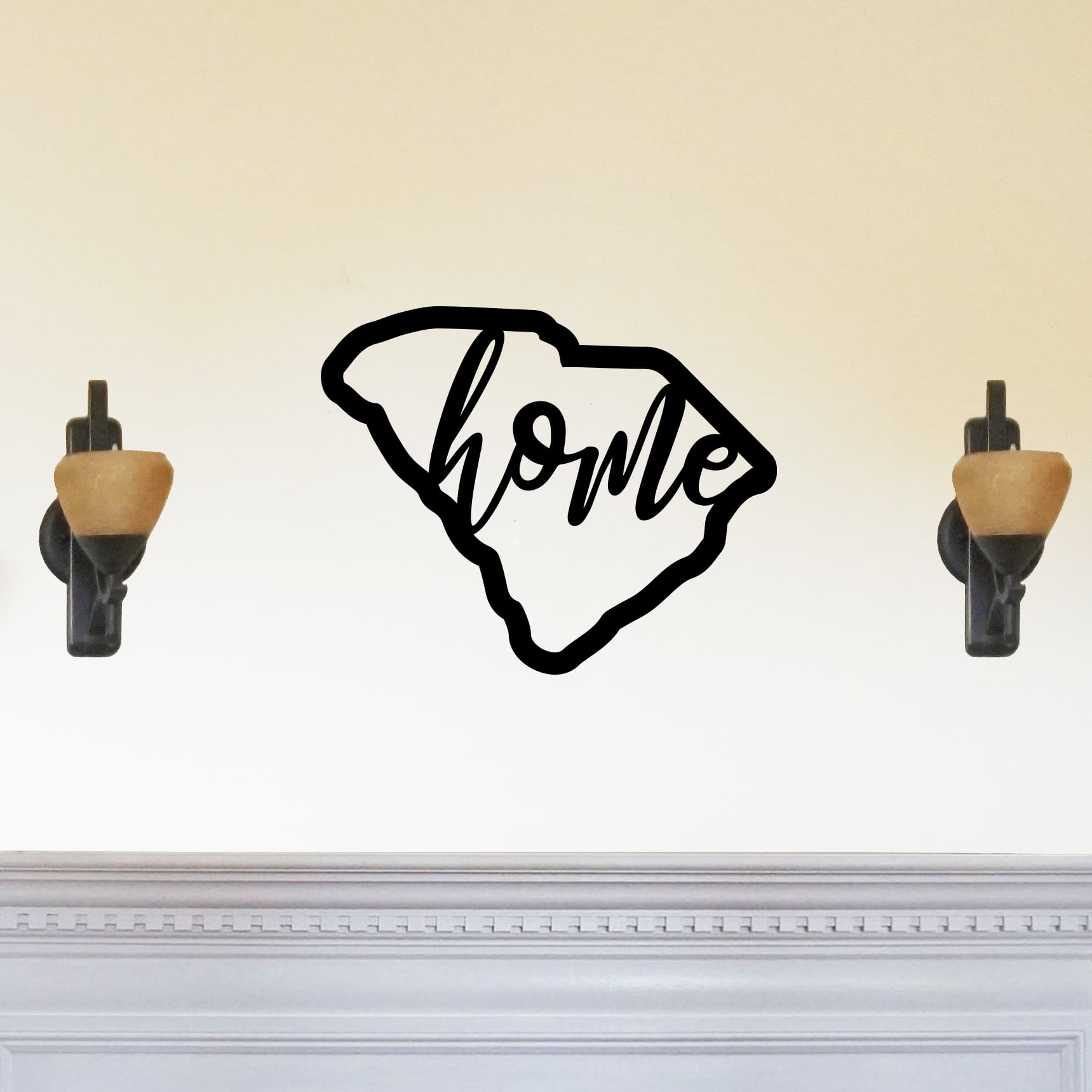 South Carolina Home State Silhouette Solid Steel Home Decor Decorative ...