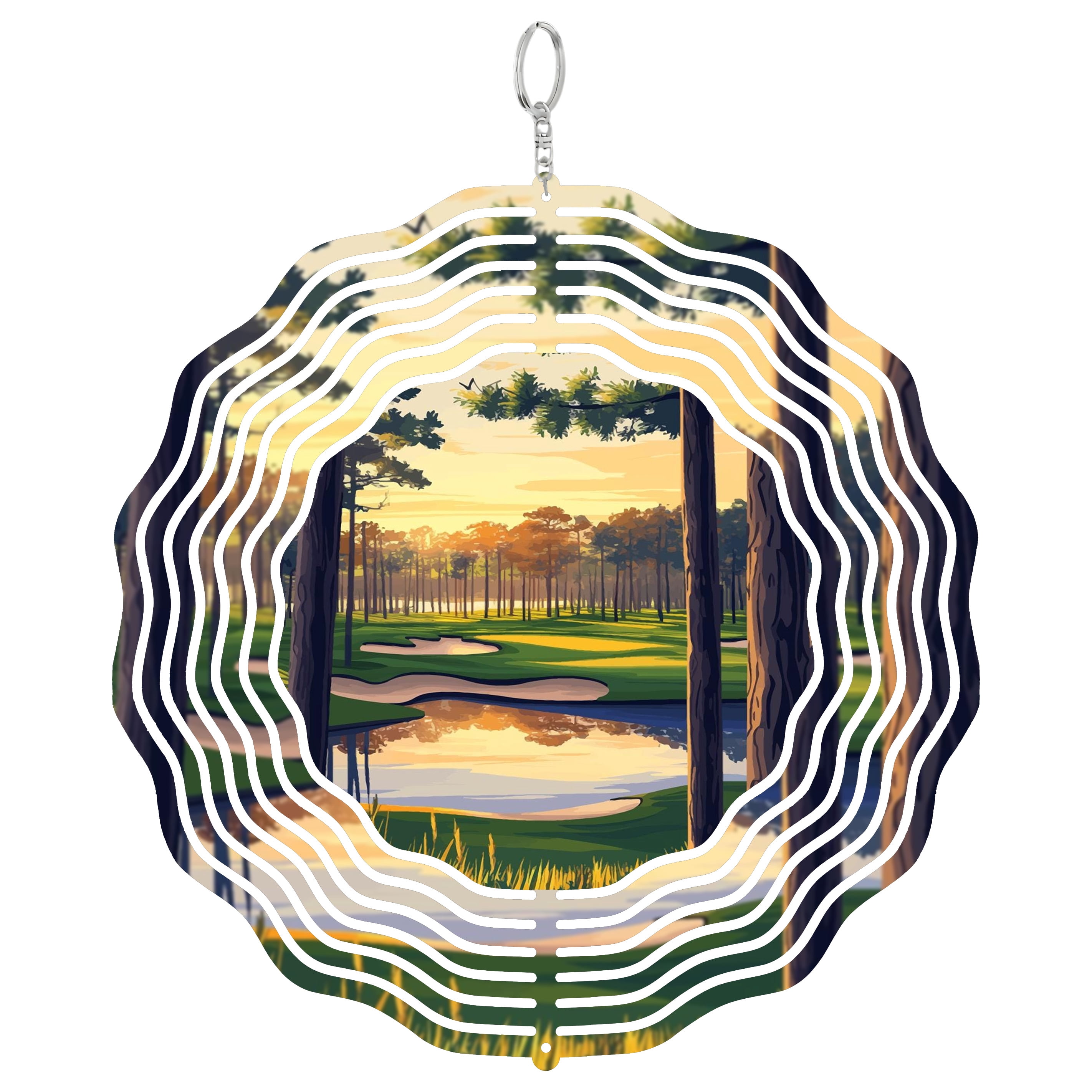 South Carolina Lowcountry Golf 3D Wind Spinner Stainless Steel Kinetic ...