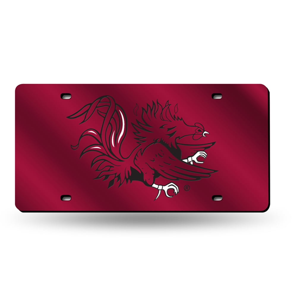 Rico South Carolina Gamecocks Red Mirrored Laser Cut License Plate Car ...