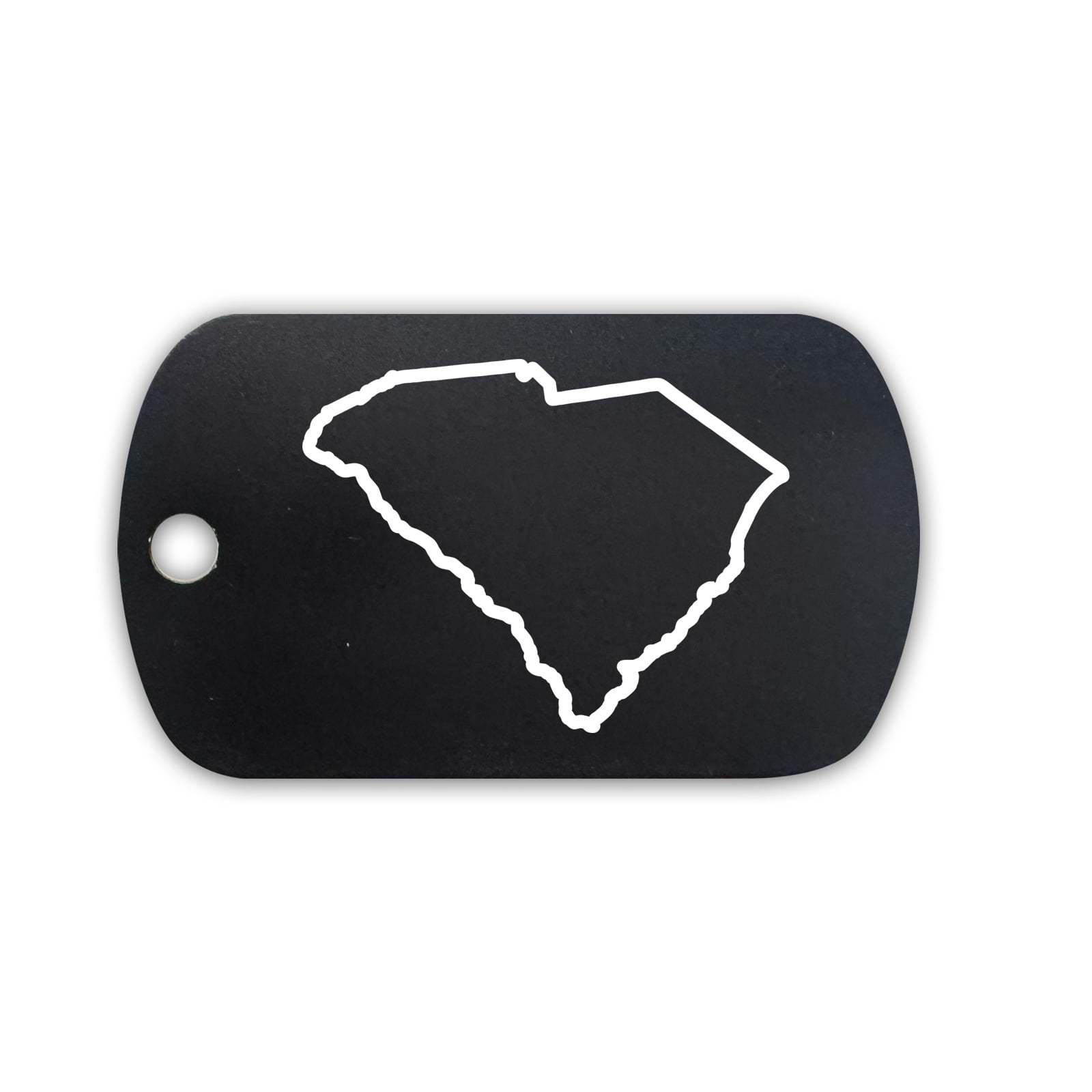 South Carolina Outline GI Dog Tag Aluminum Keychain sc - Black ...