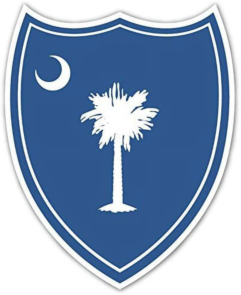 South Carolina Palm Tree and Moon Crescent Flag Shield Vinyl Decal ...