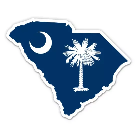 South Carolina Palmetto Flag Sticker Phone Decal Water Bottle Stickers ...