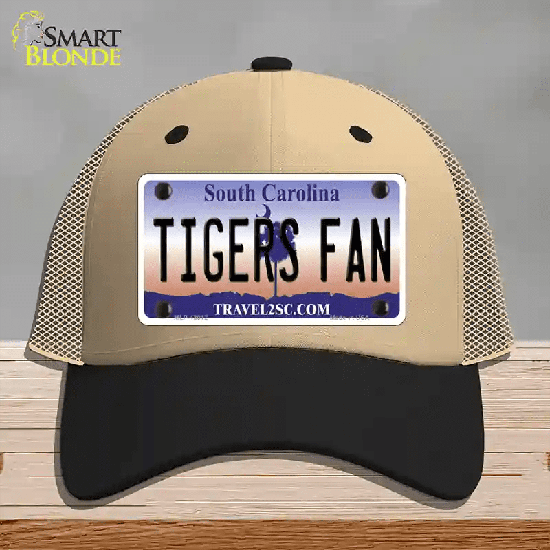 South Carolina Plate Tigers Fan Novelty License Plate Hat Mesh Khaki ...