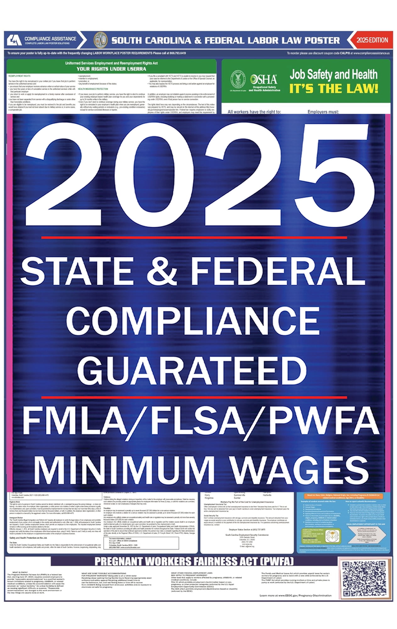 South Carolina (SC) 2025 State Labor Law Poster - State, Federal and ...