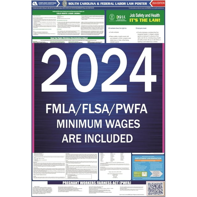 South Carolina (SC) 2024 State Labor Law Poster - State, Federal and ...