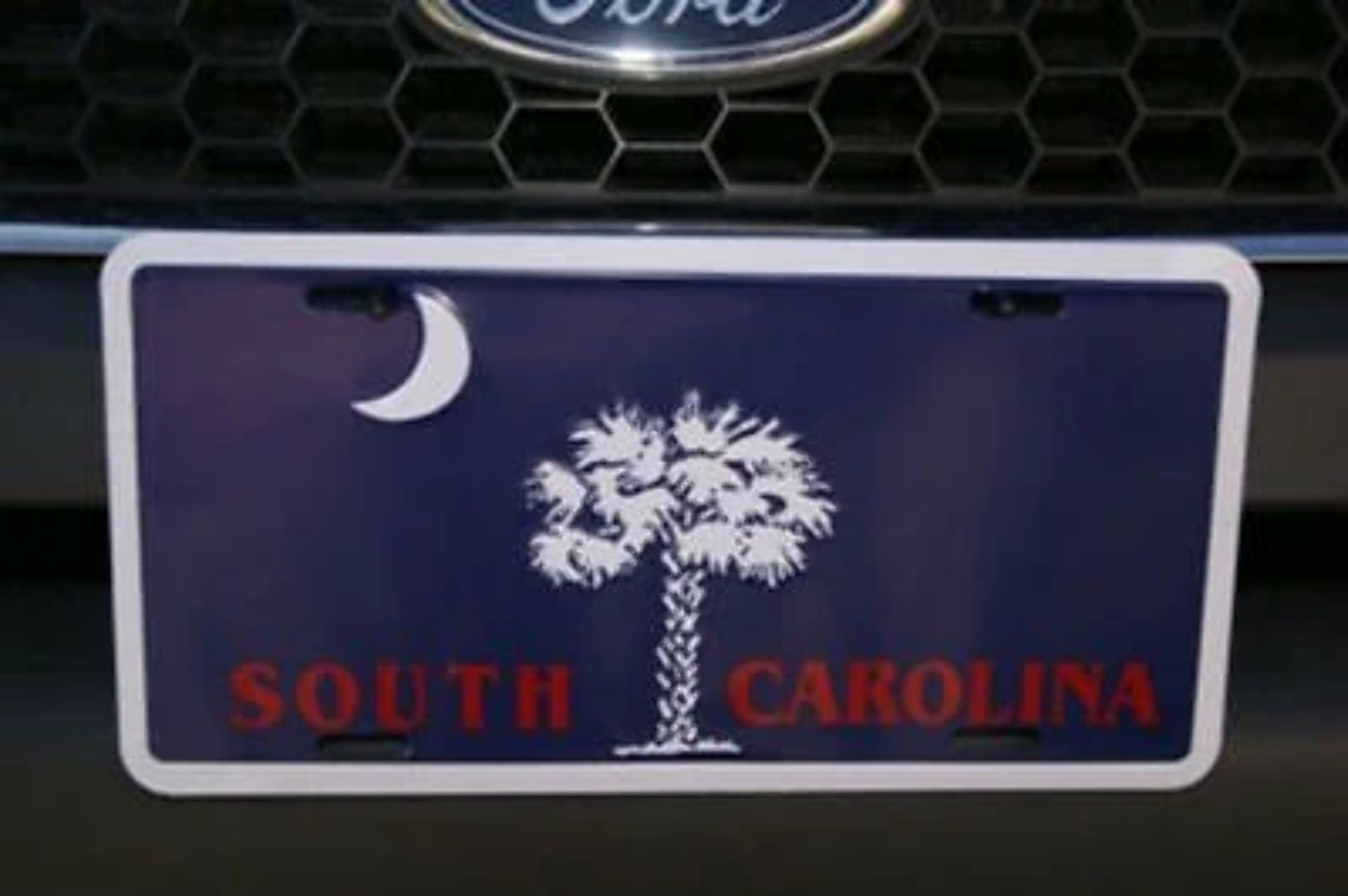 South Carolina SC Blue Red Letters 6"x12" Aluminum License Plate Sign ...