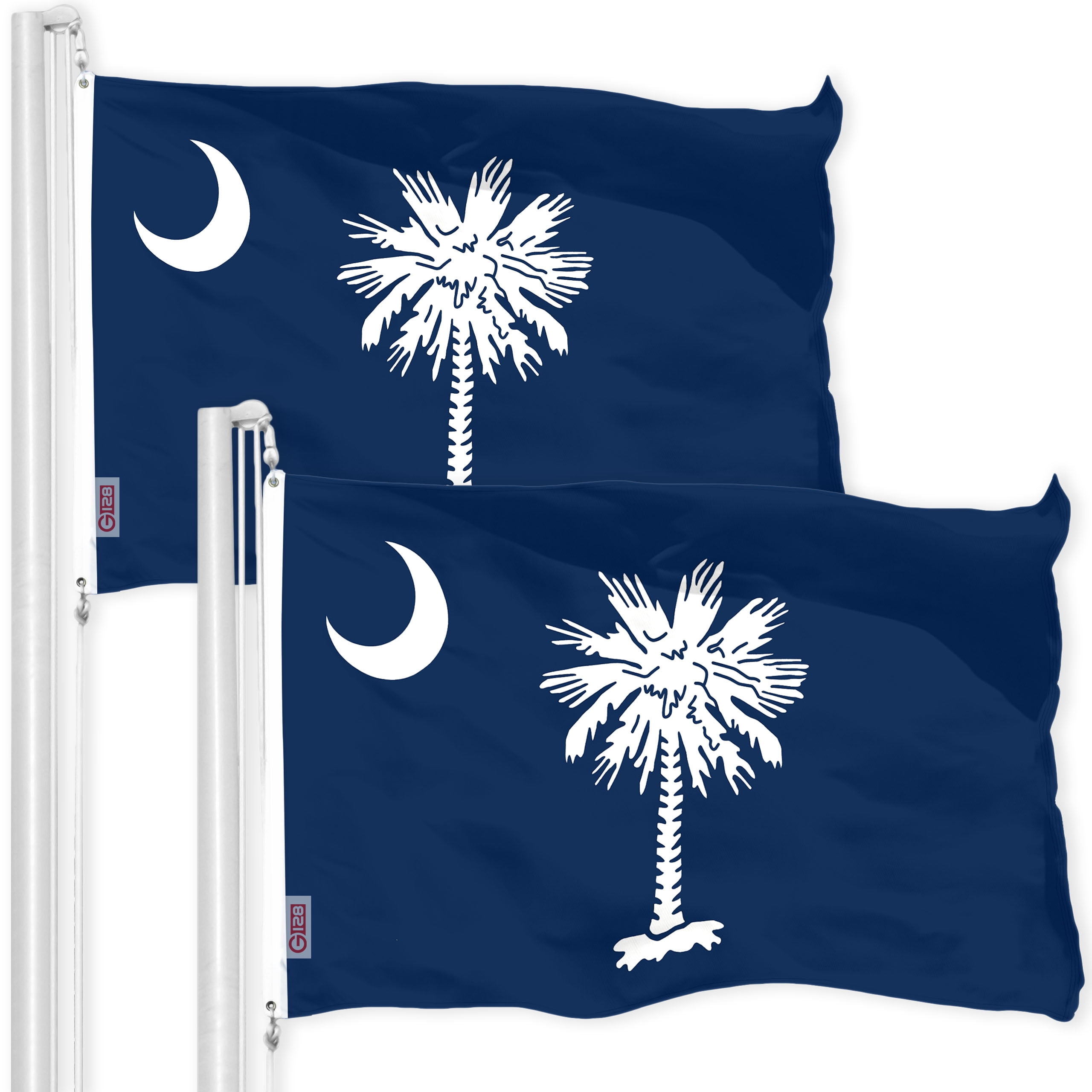 South Carolina SC State Flag 3x5FT 2-Pack 150D Printed Polyester By ...