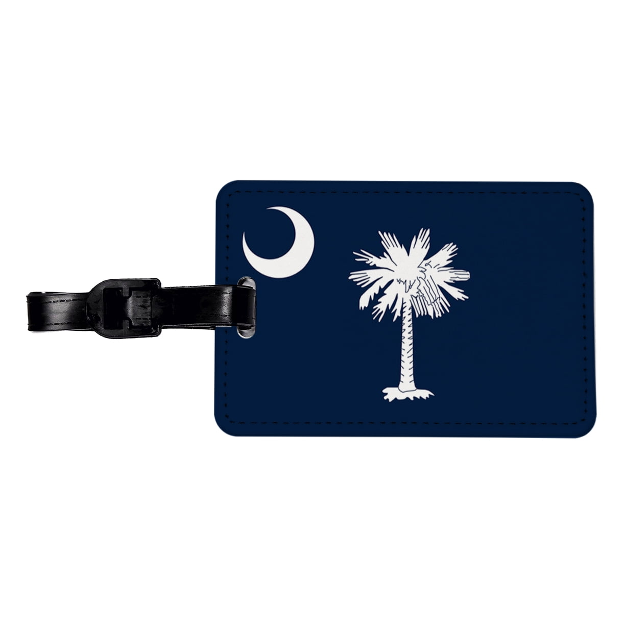 South Carolina SC State Flag Faux Leather Travel Luggage Tag - Walmart.com