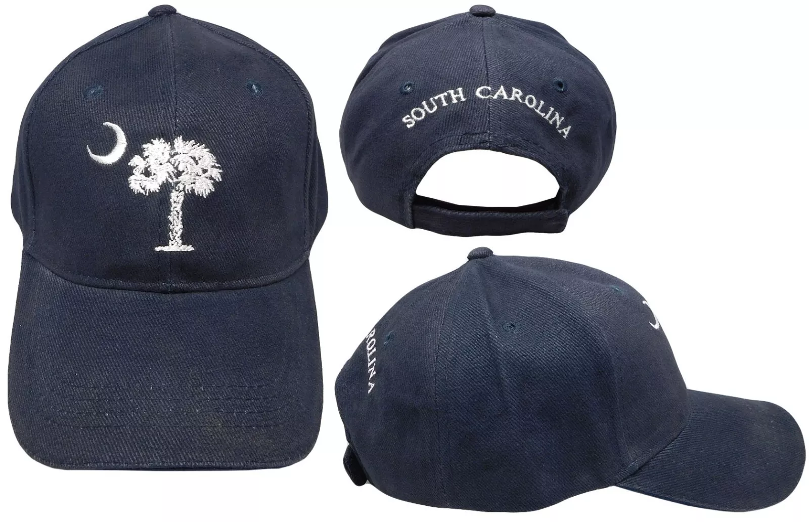 South Carolina SC State Palmetto Dark Blue Embroidered Cap Hat (RUF ...