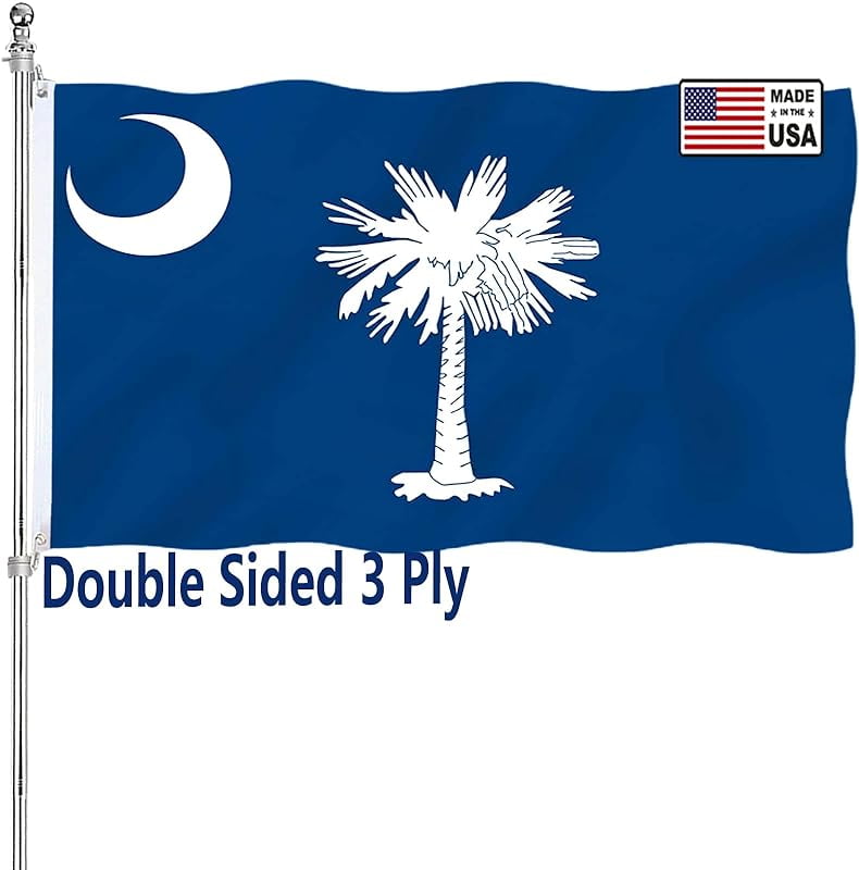 South Carolina State Flag Outdoor Double Sided State Flag Heavy Duty ...