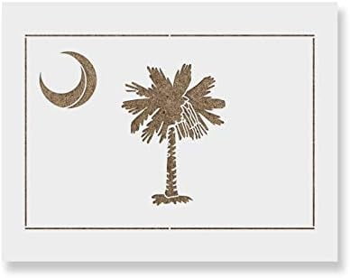 South Carolina State Flag Stencil - Sc Flags Stencil, Flag Stencils ...