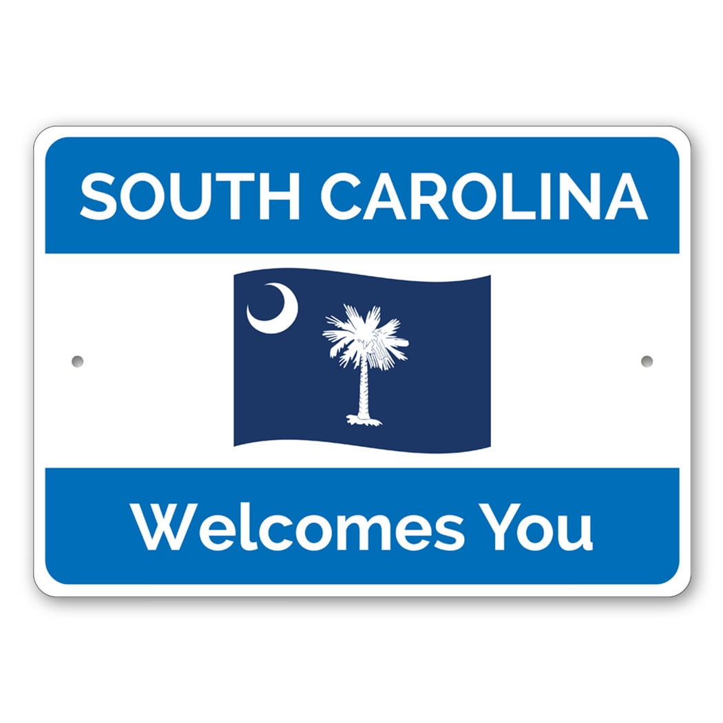 South Carolina Welcome Sign, Patriotic State Flag Sign, Decorative Home ...