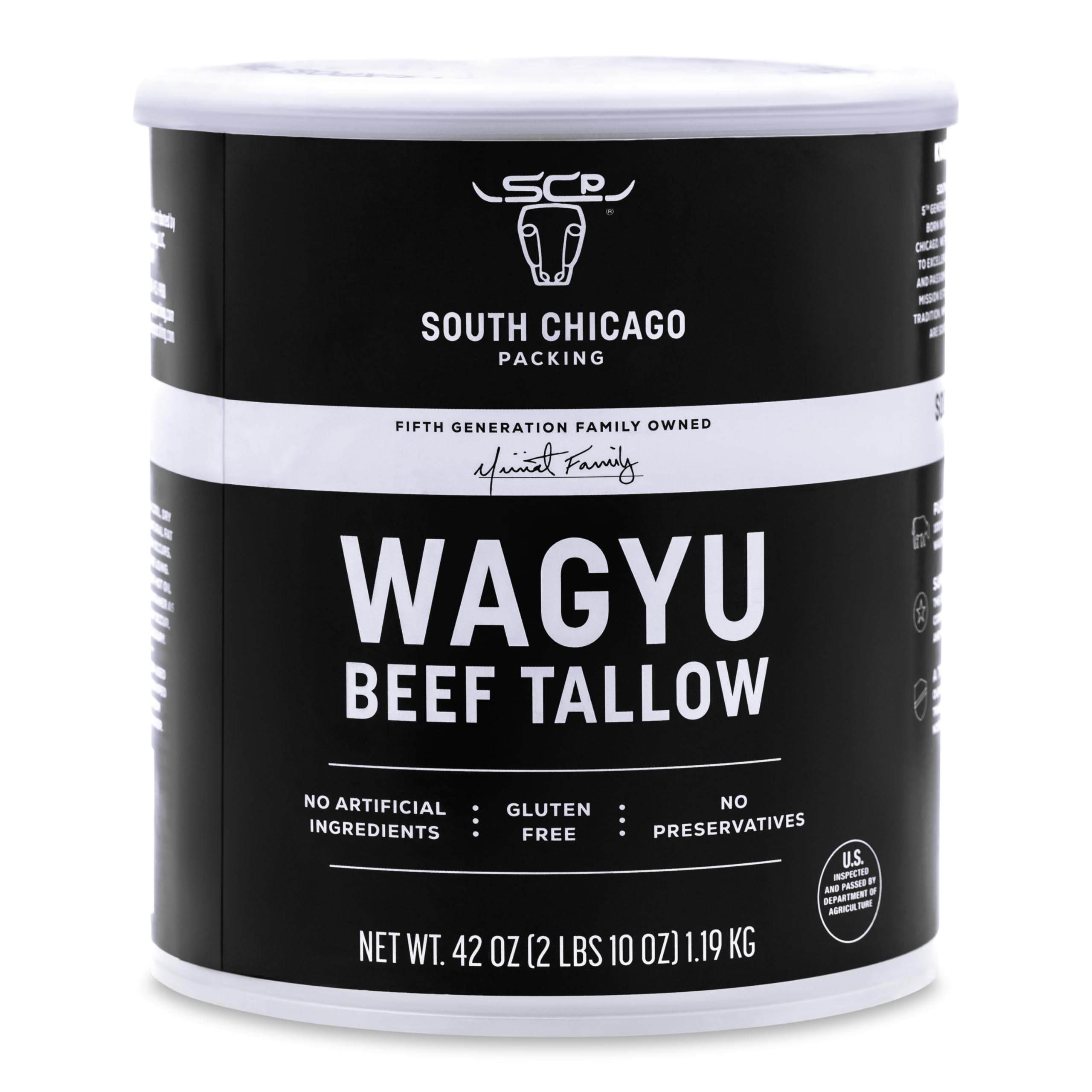 South Chicago Packing Wagyu IEF31 Beef Tallow, 42 Ounces, Paleo ...