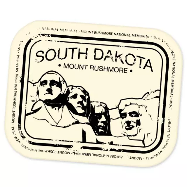 South Dakota Mount Rushmore Travel Window Suitcase Sticker Phone Decal ...