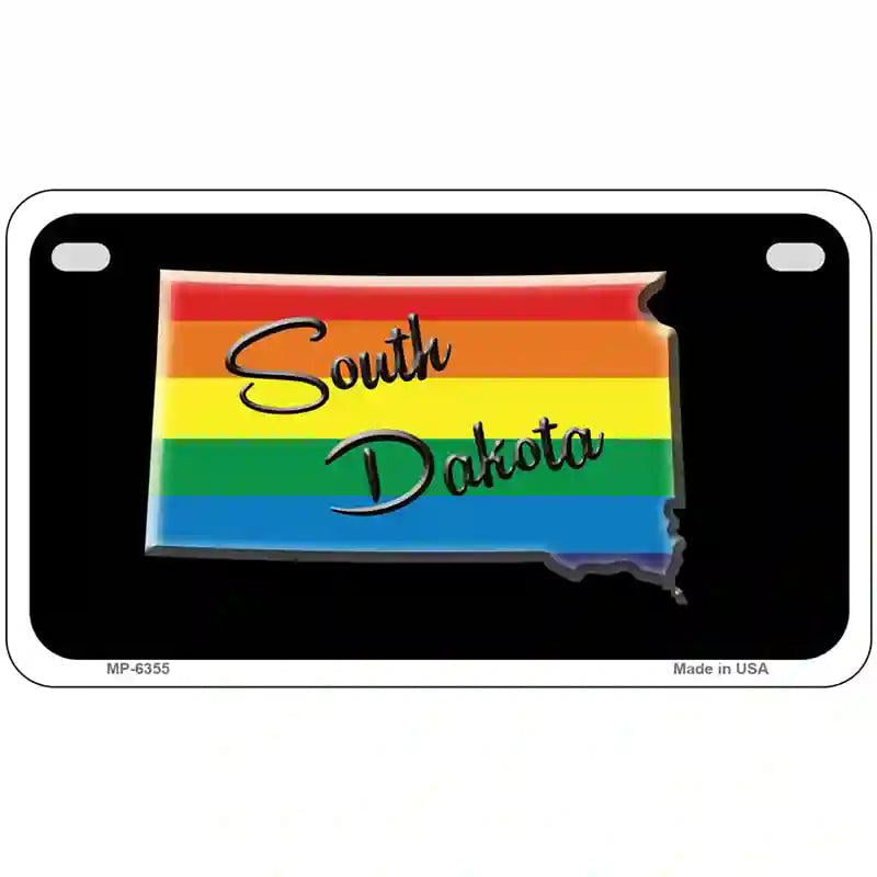 South Dakota Rainbow Metal Novelty License Plate 7" x 4" Motorcycle (MP ...
