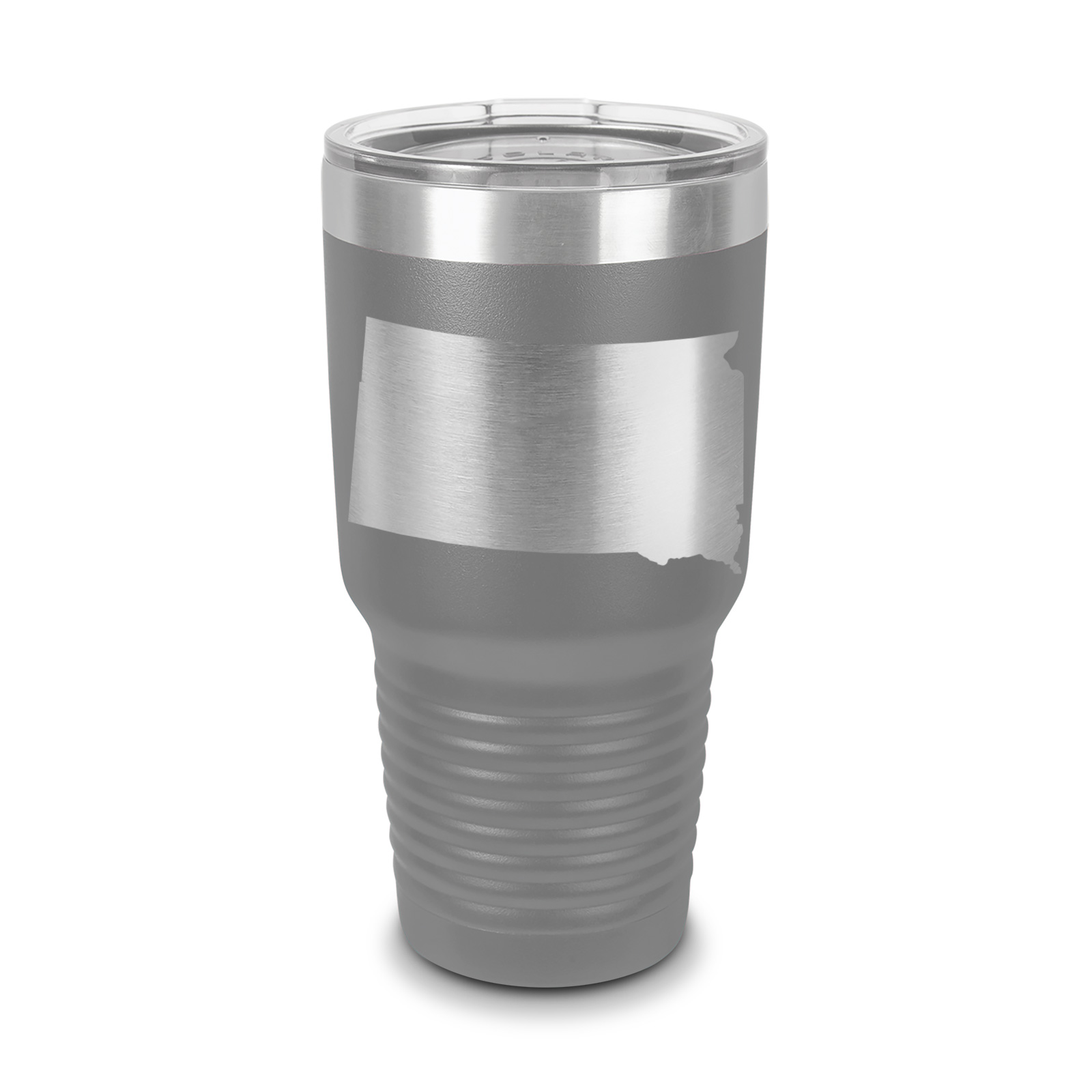 South Dakota Shaped Tumbler 30 oz - Laser Engraved w/ Clear Lid ...