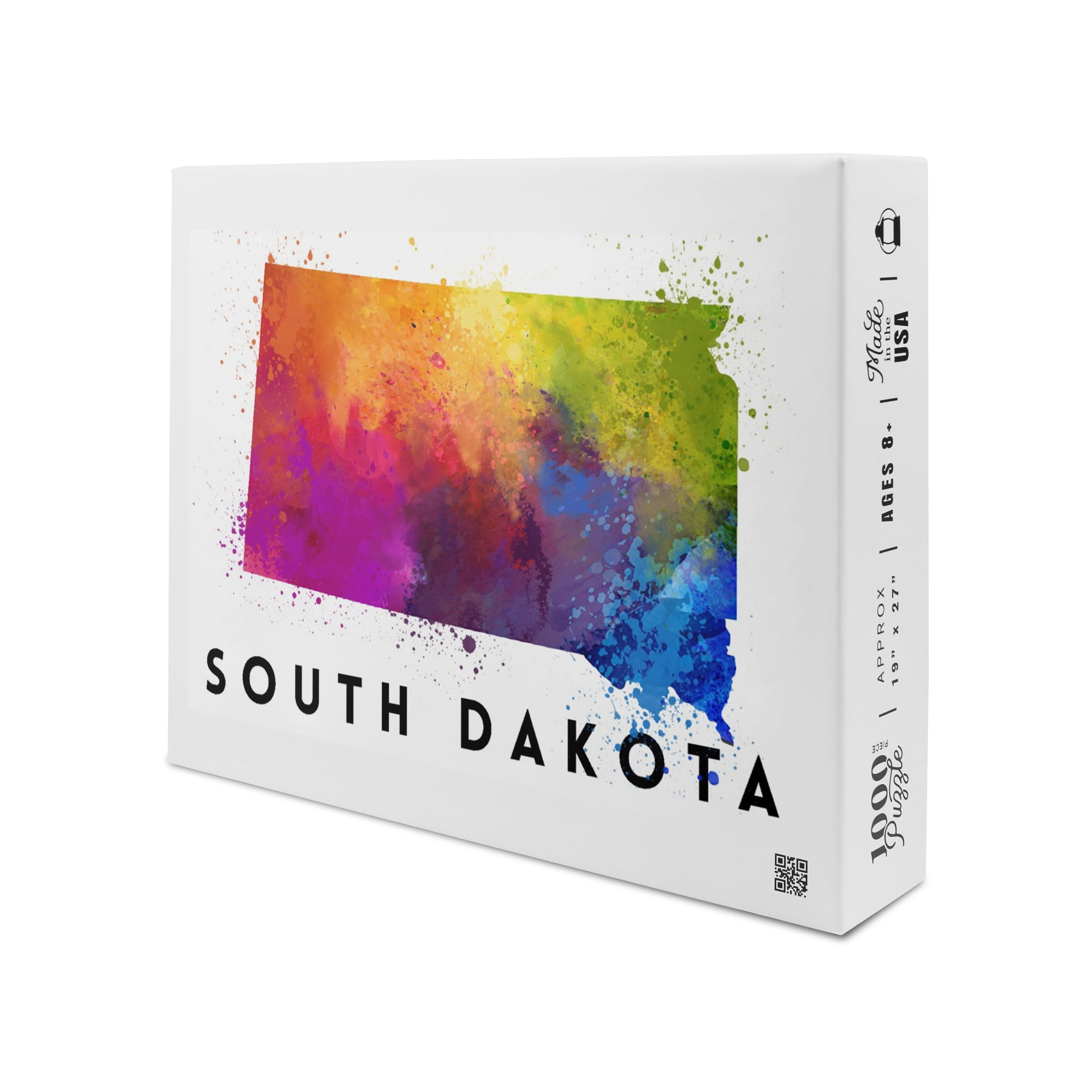South Dakota, State Abstract Watercolor (1000 Piece Puzzle, Size 19x27 ...