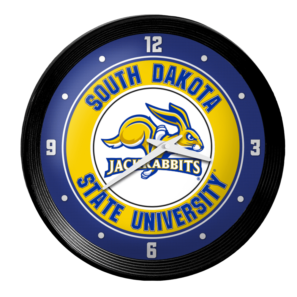 South Dakota State Jackrabbits: Ribbed Frame Wall Clock - Walmart.com